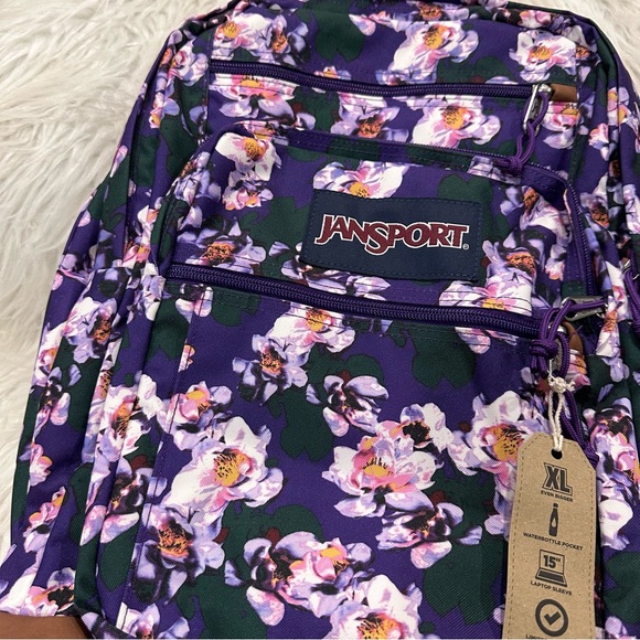 Jansport | Bags | Jansport Backpack Purple Floral | Poshmark